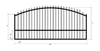 The Estate Swing 14 Foot Long, Aluminum Single Driveway Gate Made in ...